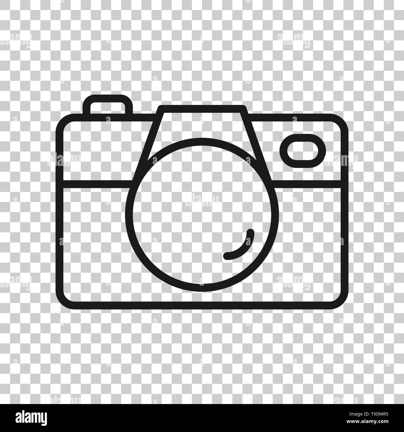 Camera device sign icon in transparent style. Photography vector ...