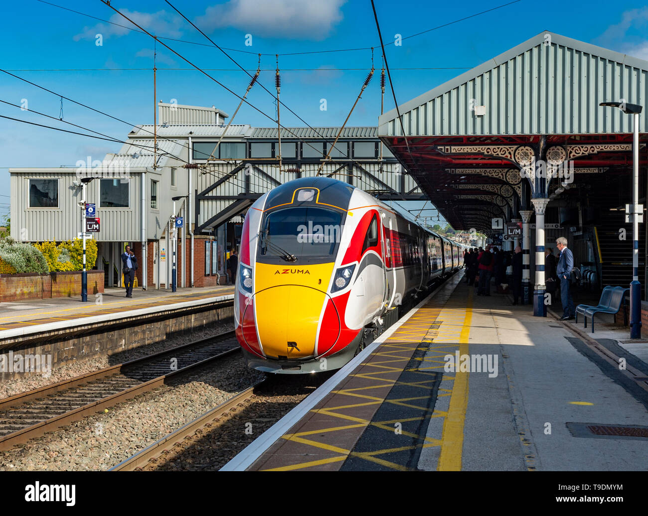 Grantham Station, Lincolnshire, England. The London North Eastern ...