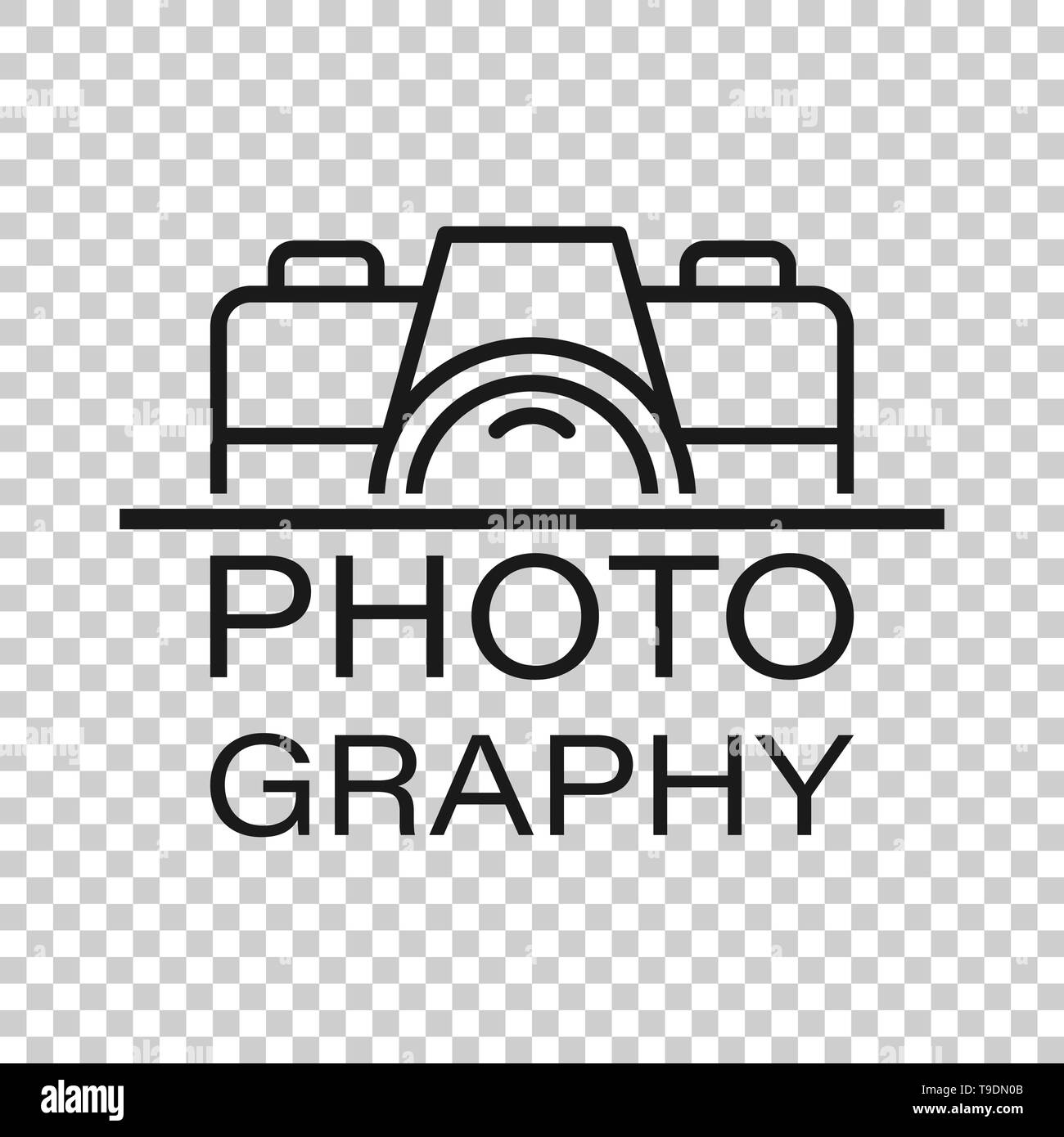 Camera device sign icon in transparent style. Photography vector ...