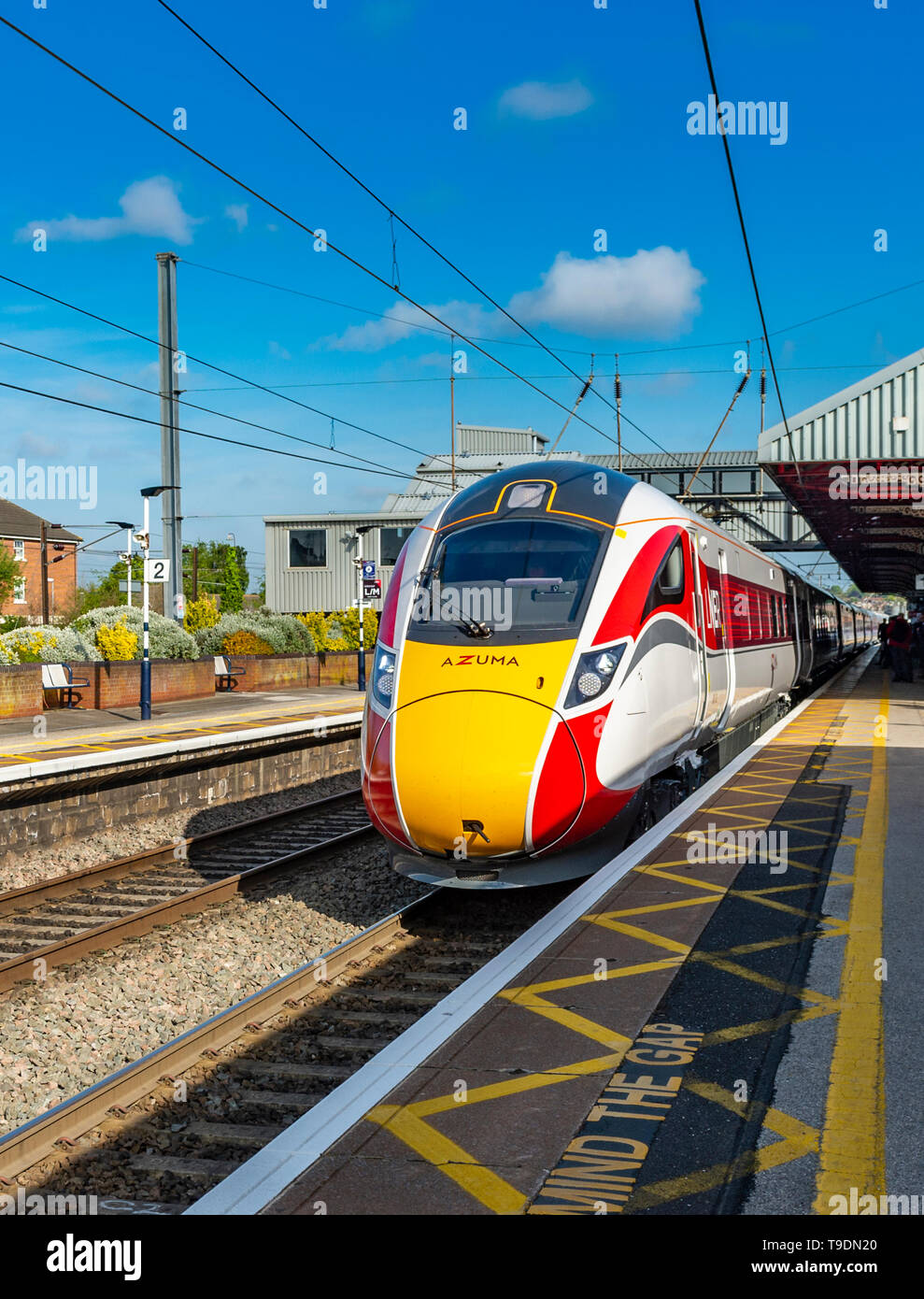 Grantham Station, Lincolnshire, England. The London North Eastern ...