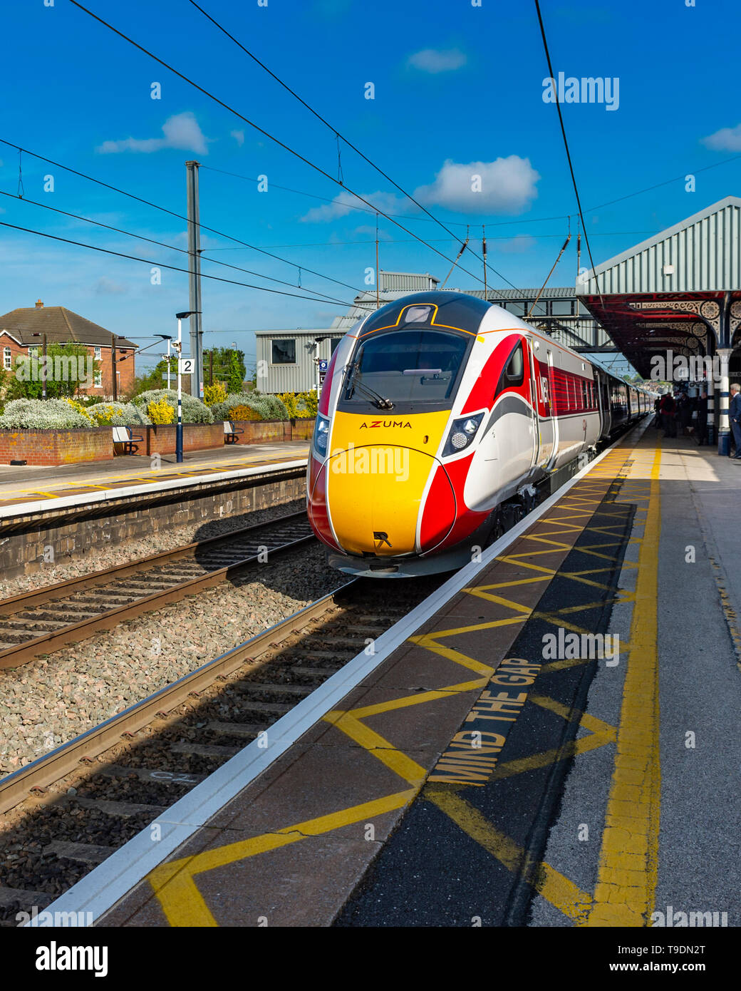 Grantham Station, Lincolnshire, England. The London North Eastern ...