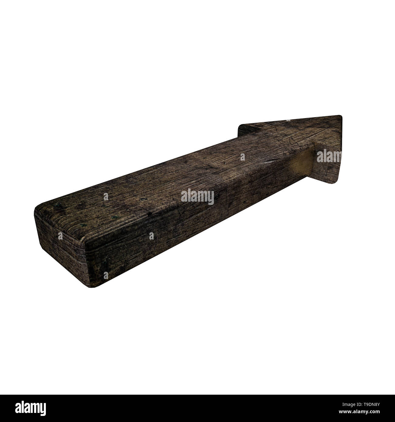 figure of an arrow from an old metal. 3D rendering Stock Photo - Alamy