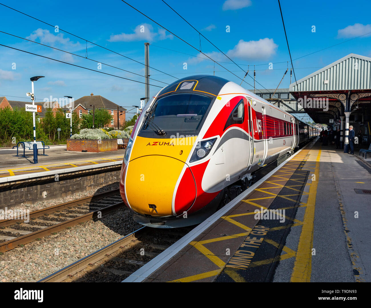 Grantham Station, Lincolnshire, England. The London North Eastern ...