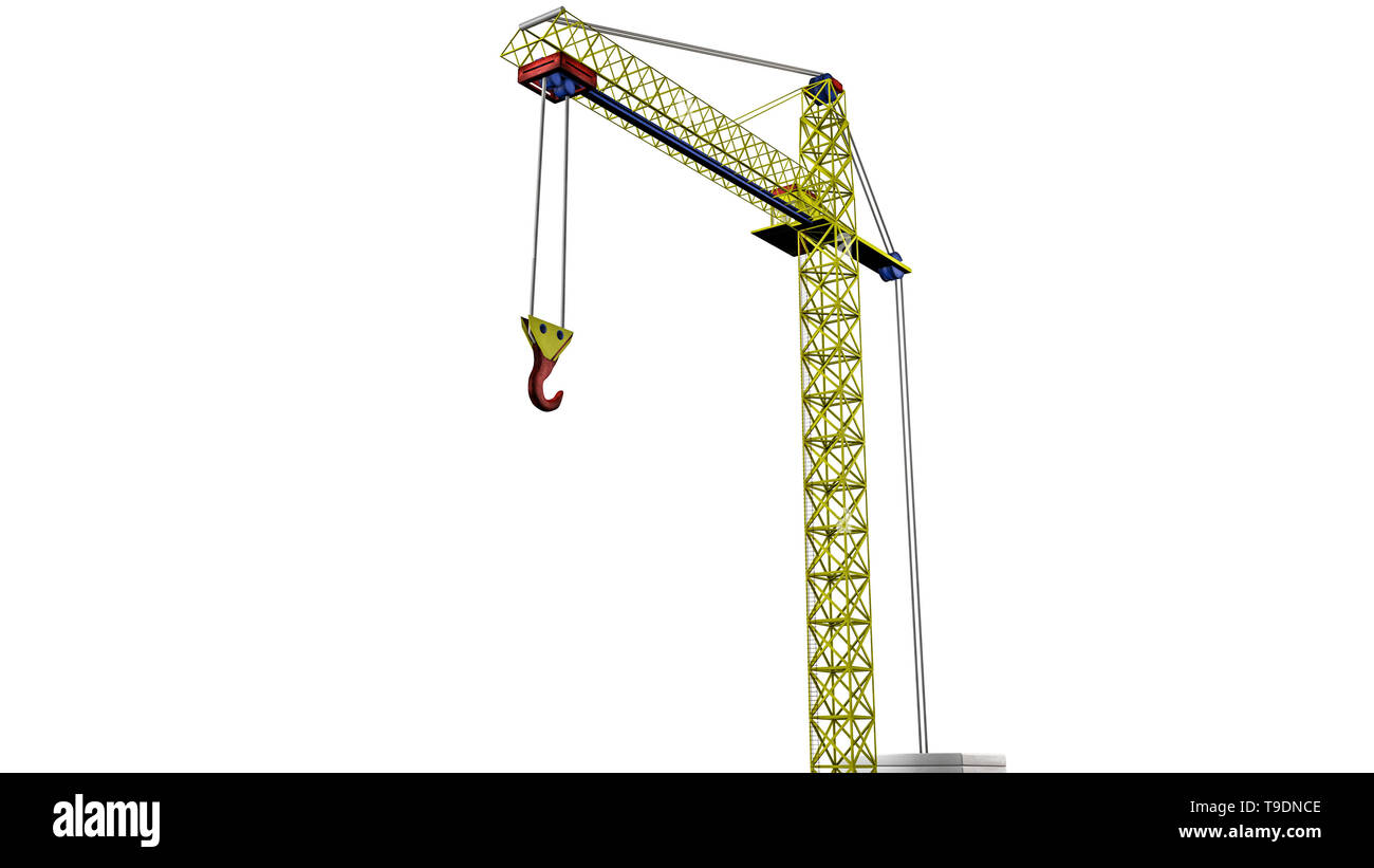 model of a toy crane. 3D rendering Stock Photo - Alamy