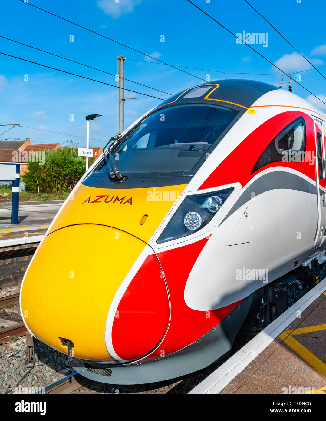 Grantham Station, Lincolnshire, England. The London North Eastern ...