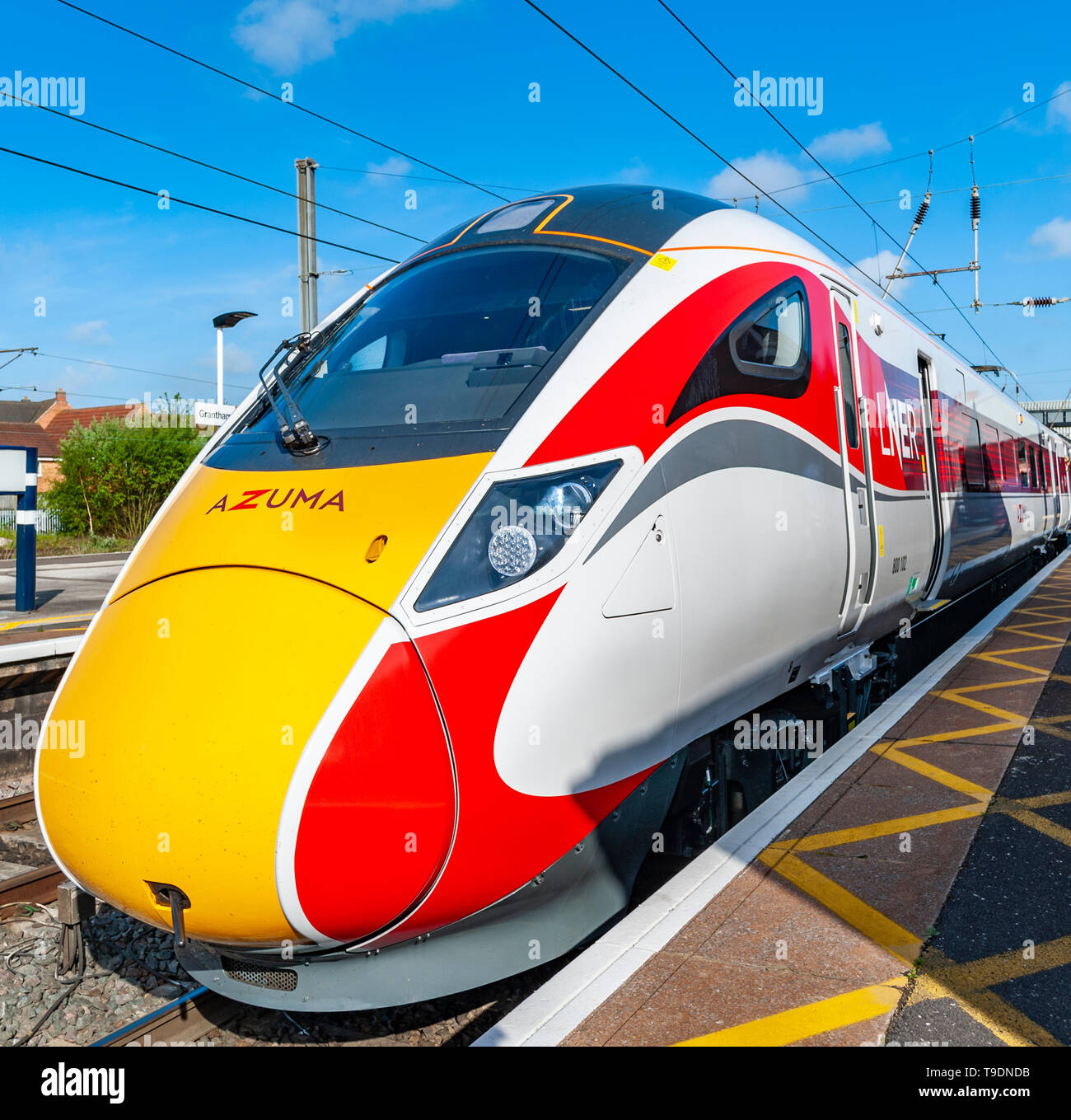 Grantham Station, Lincolnshire, England. The London North Eastern ...