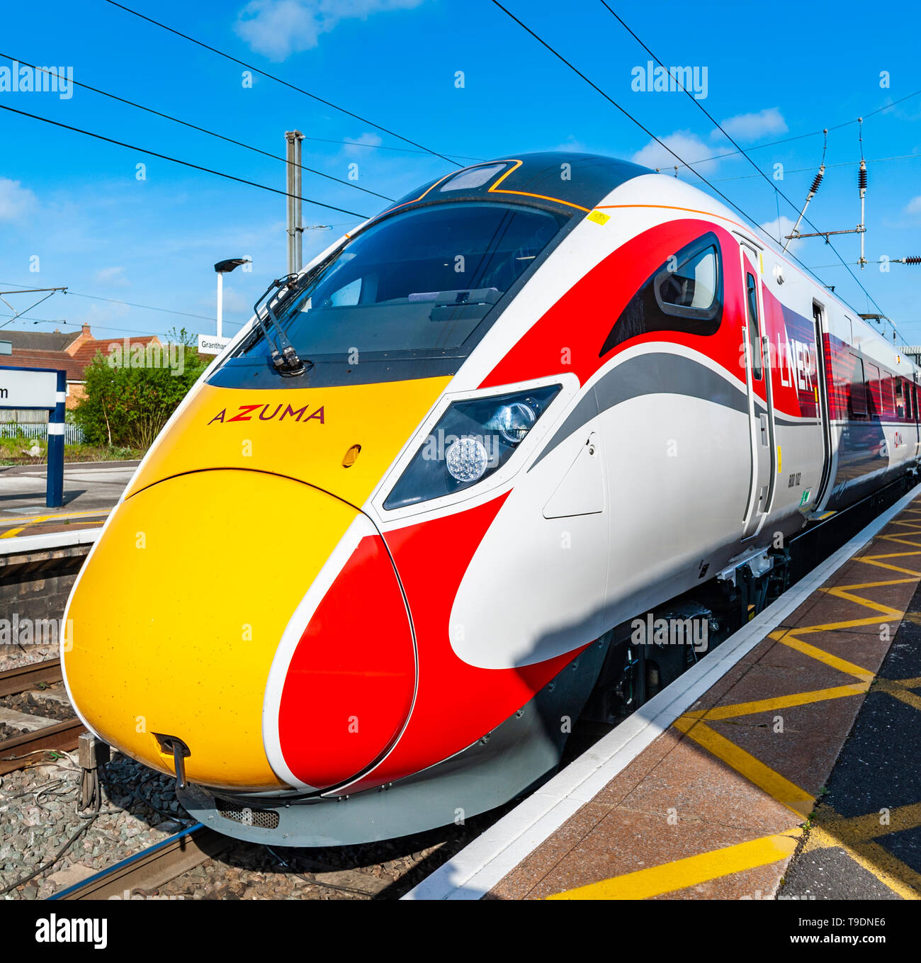 Grantham Station, Lincolnshire, England. The London North Eastern ...
