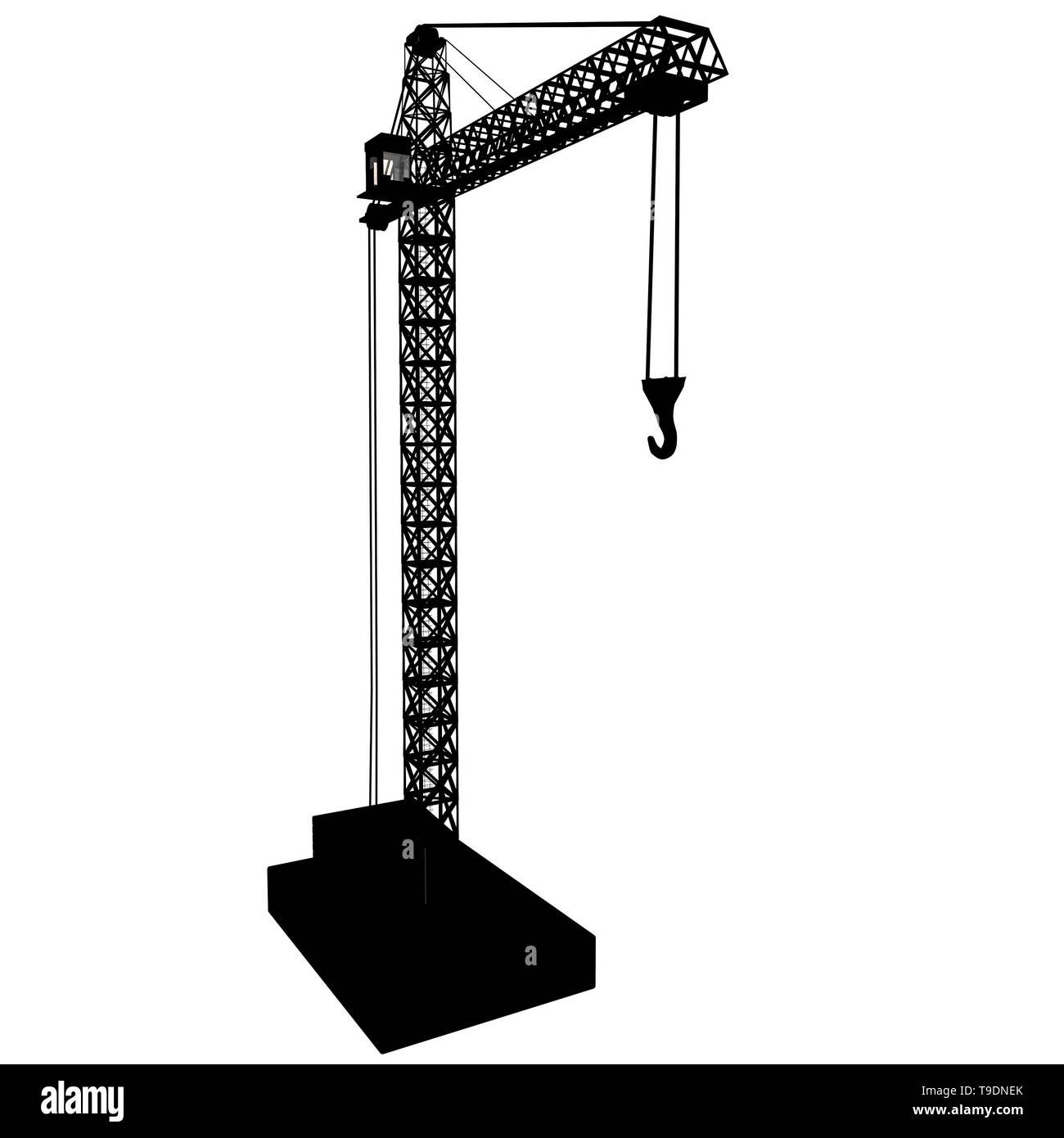 Building crane black hi-res stock photography and images - Alamy