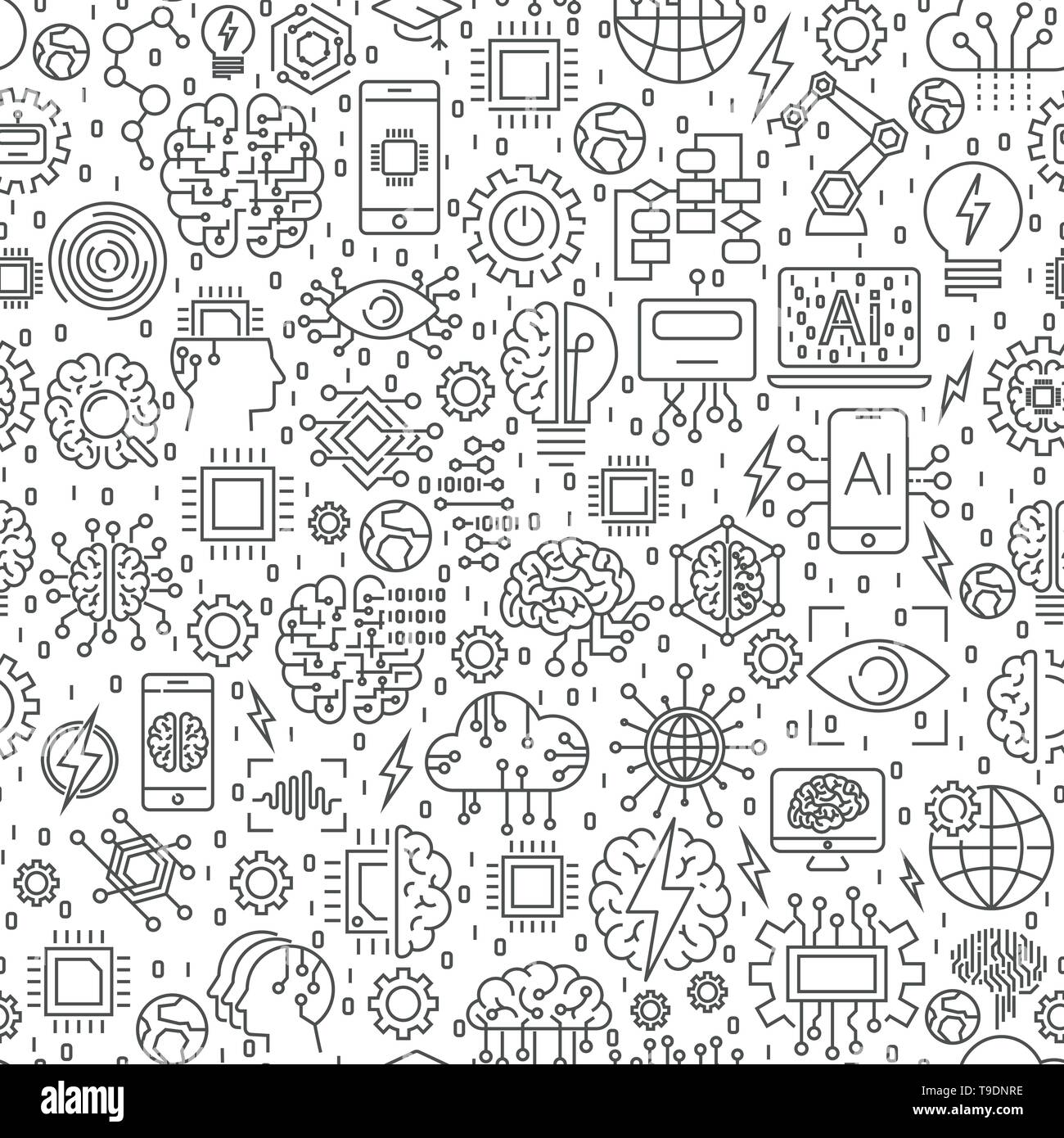 Artificial intelligence ai and machine learning technology website ...