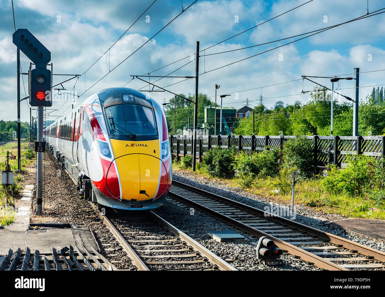 Grantham Station, Lincolnshire, England. The London North Eastern ...