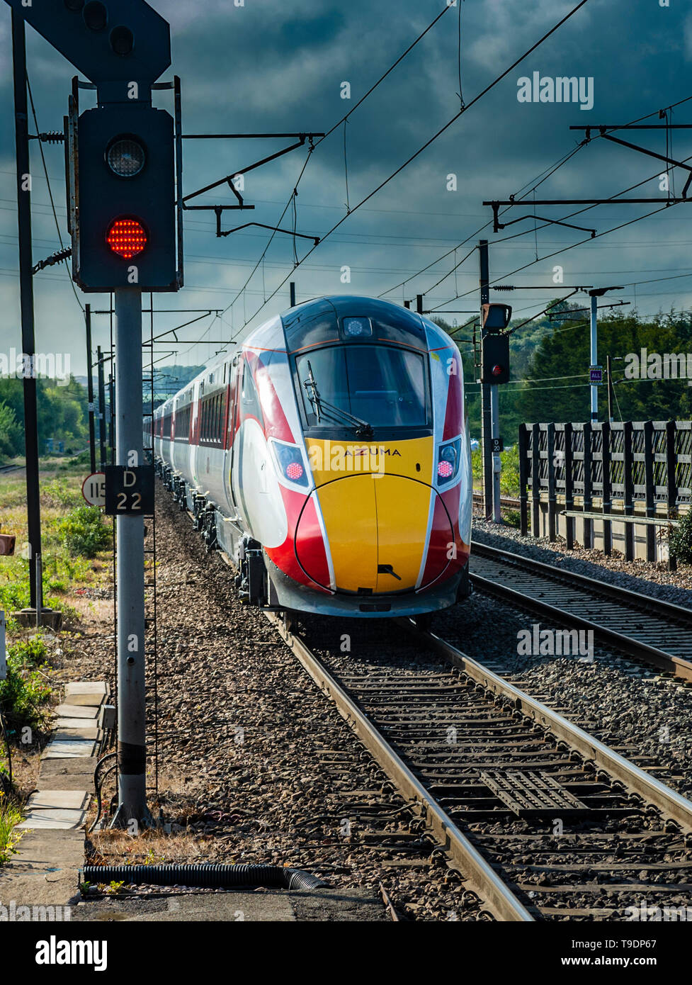 Grantham Station, Lincolnshire, England. The London North Eastern ...