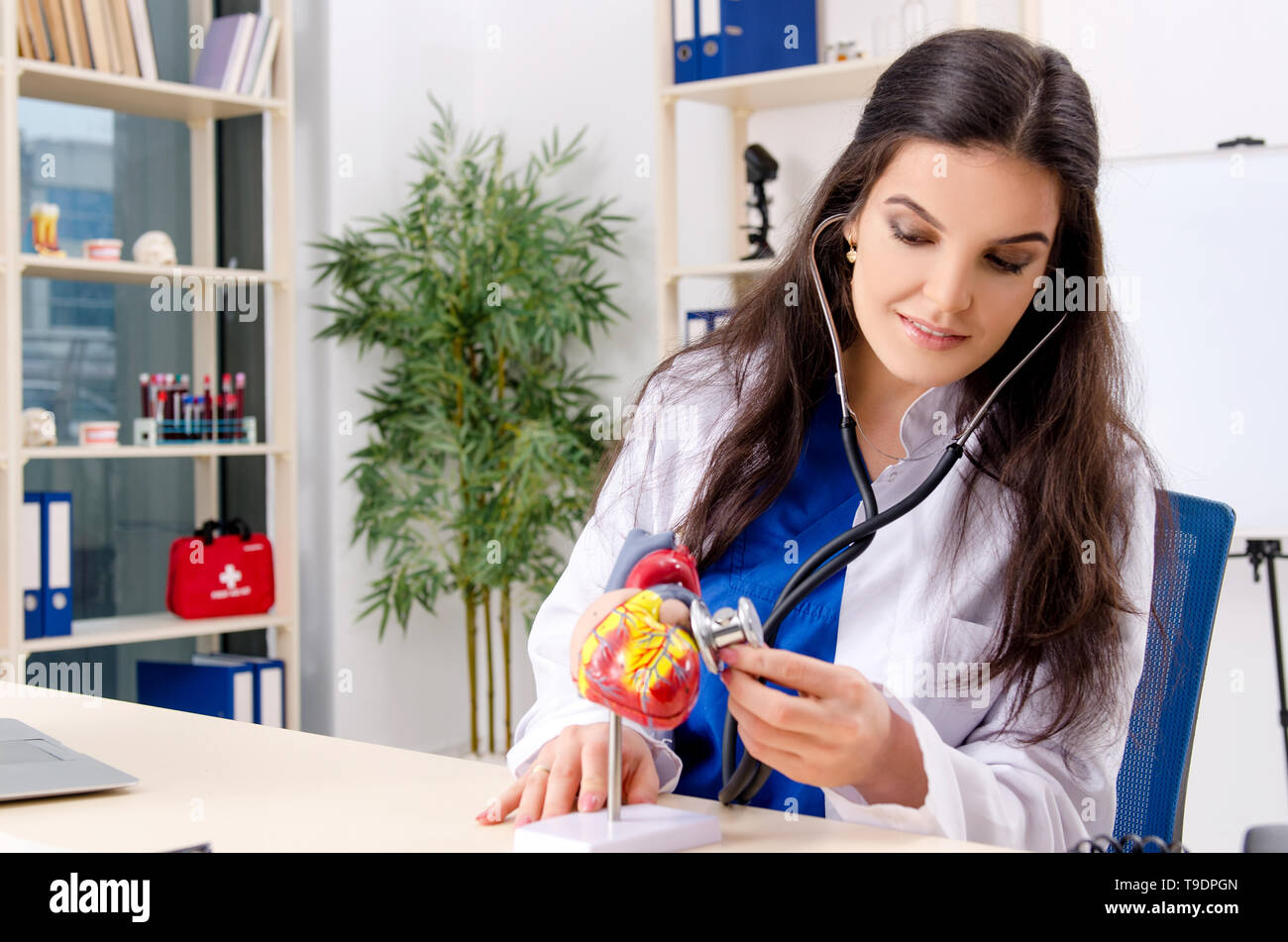 Female doctor cardiologist working in the clinic Stock Photo - Alamy