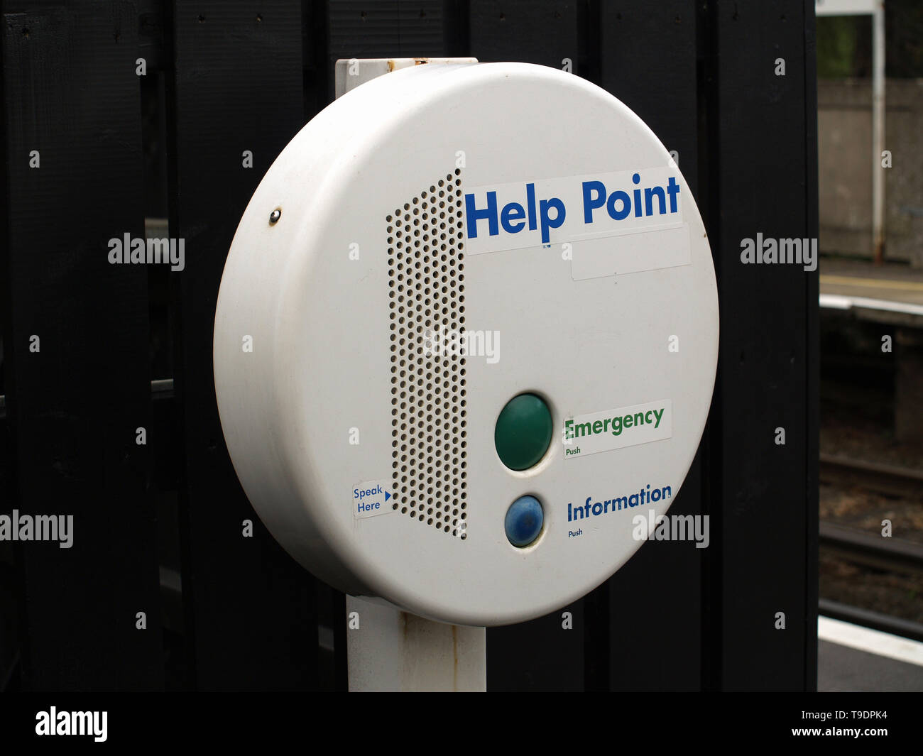 Help point at Shawford Railway Station,Hampshire, England, UK Stock ...
