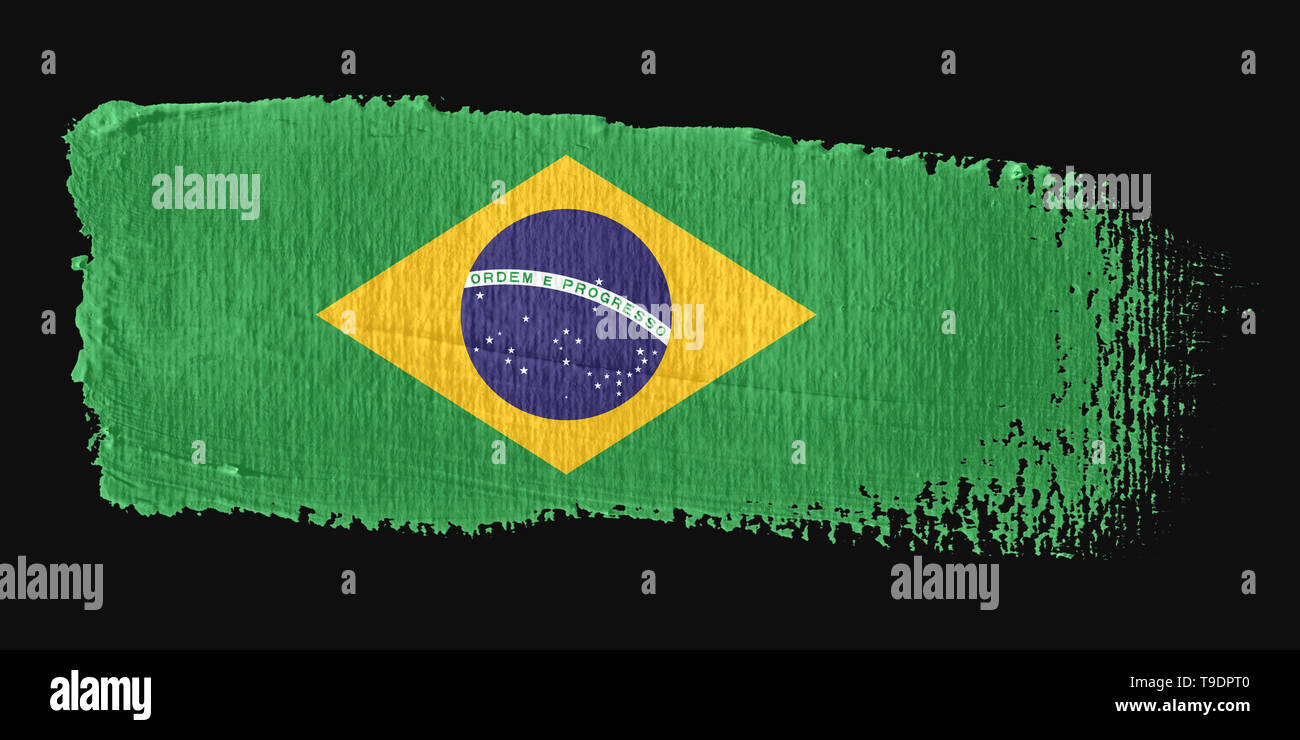 Brushstroke Flag Brazil Stock Photo - Alamy