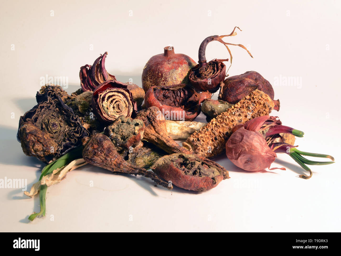 Rotting fruit and vegetables in a heap Stock Photo - Alamy