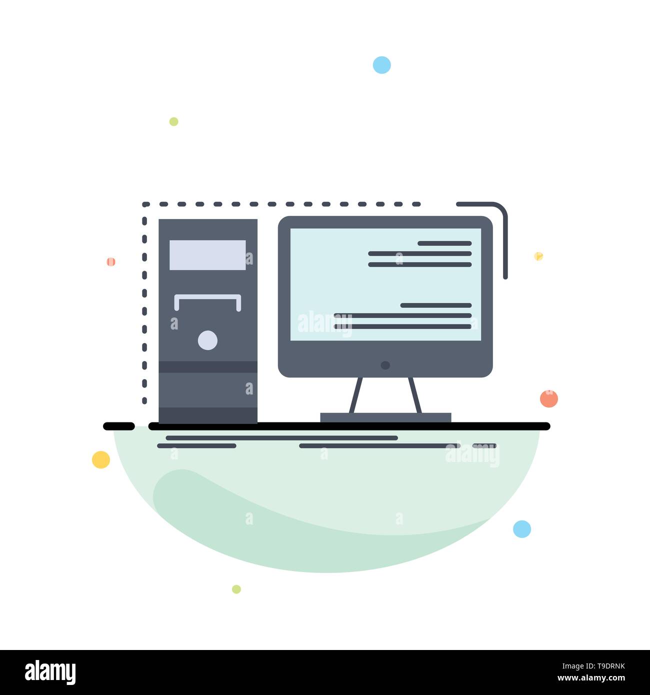 Pc lcd monitor cpu keyboard Stock Vector Images - Alamy