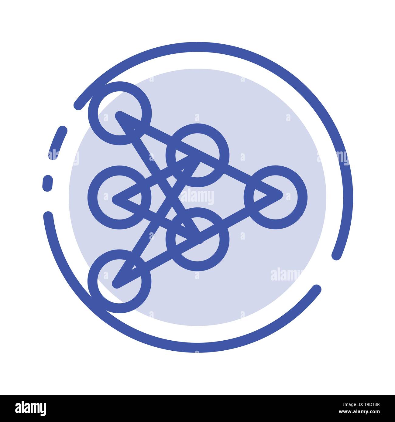 Learning Deep Algorithm Data Blue Dotted Line Line Icon Stock Vector Image And Art Alamy