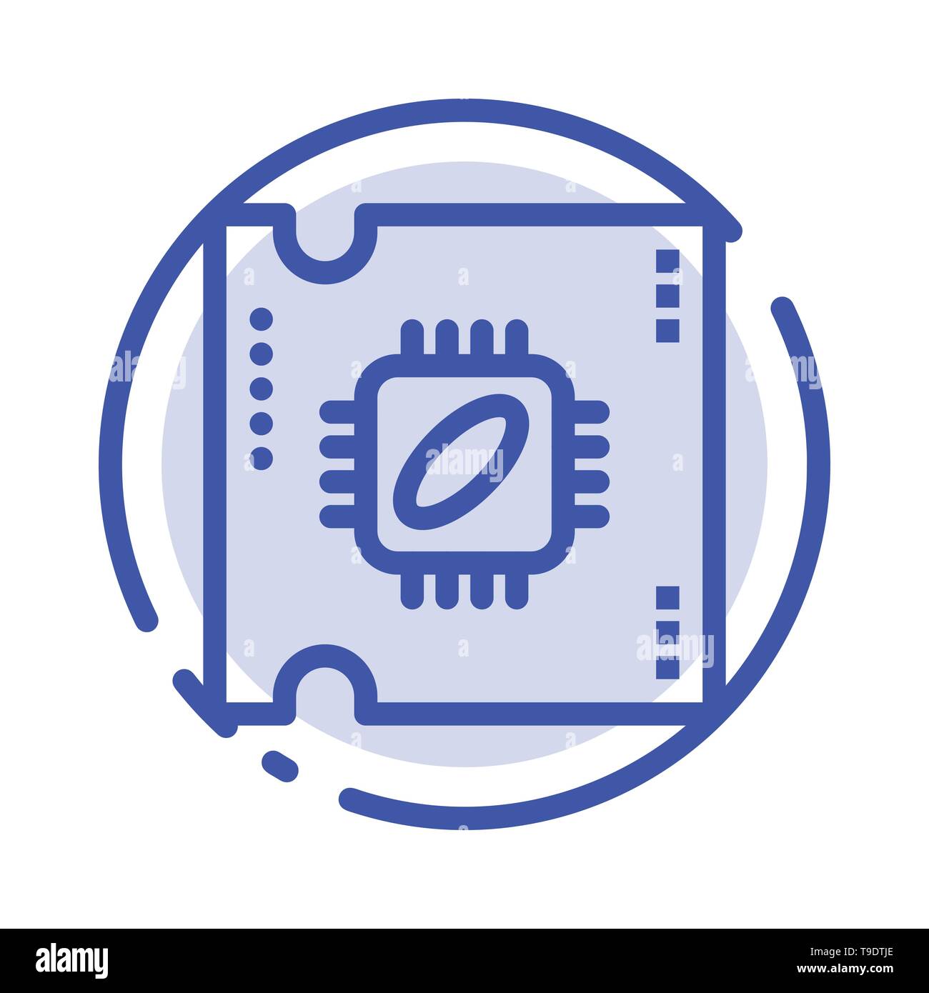 Cpu, Microchip, Processor, Processor Chip Blue Dotted Line Line Icon ... Cpu, Microchip, Processor, Processor Chip Blue Dotted Line Line Icon ...