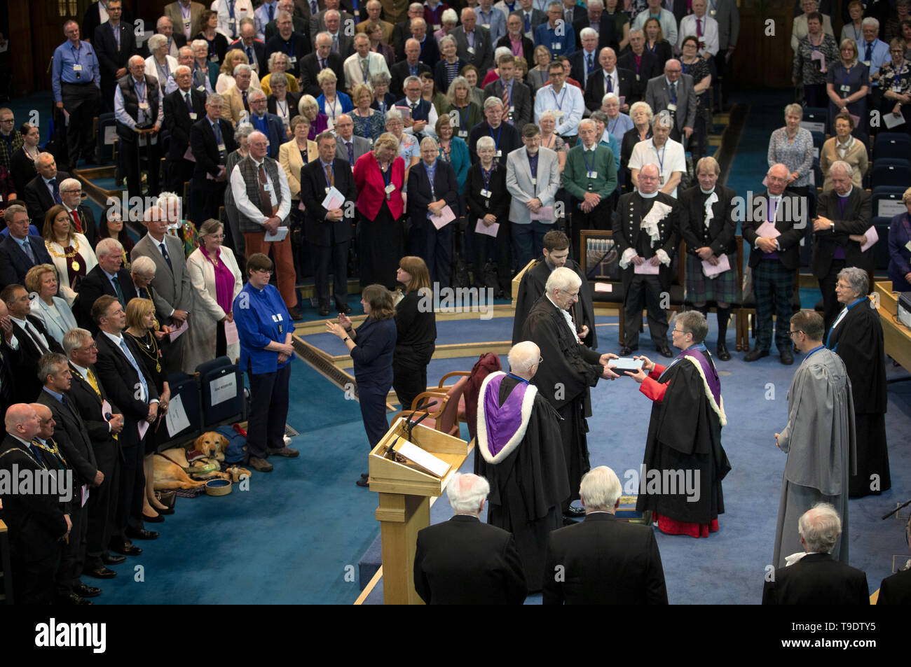 Former moderator Very Rev Susan Brown (right) consecrates the new ...