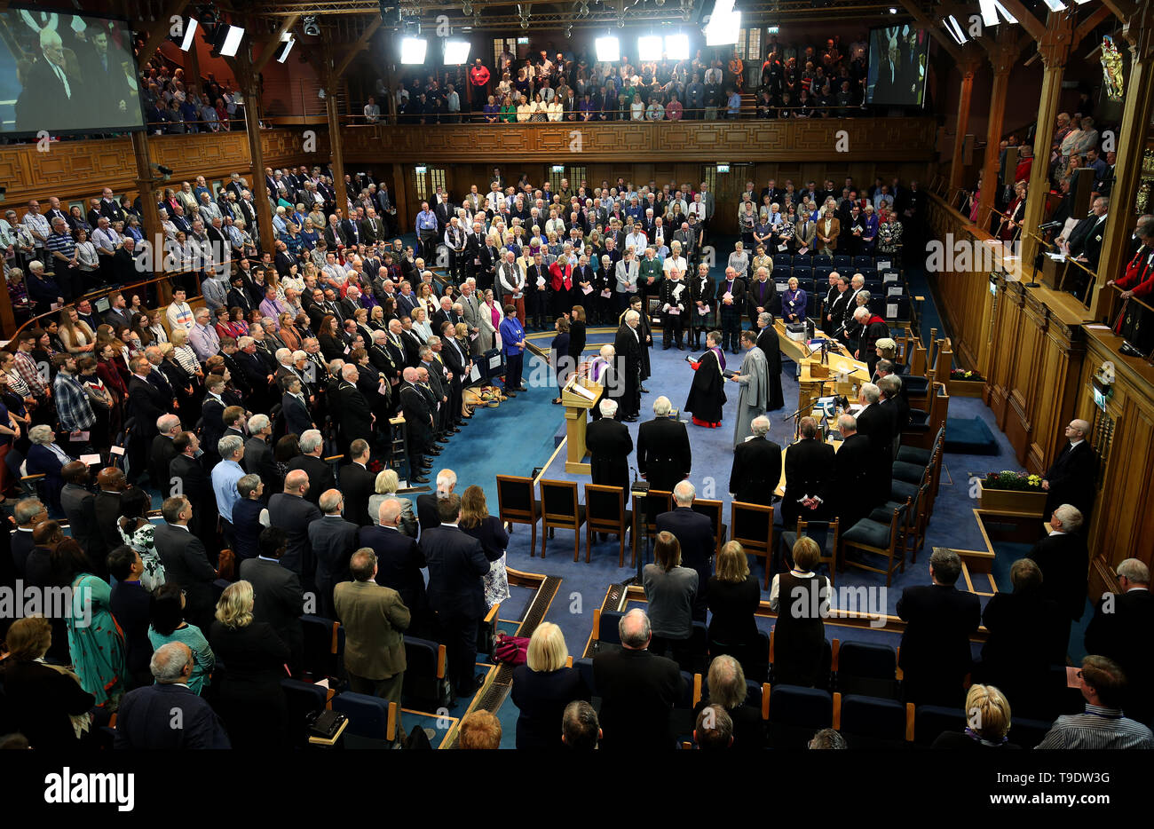 Former moderator Very Rev Susan Brown consecrates the new moderator Rt ...