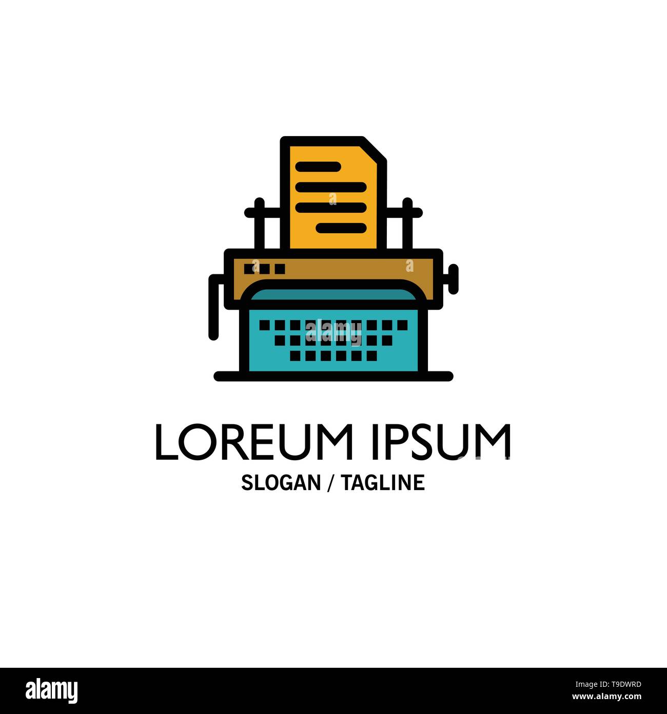 Antique typewriter logo hi-res stock photography and images - Alamy