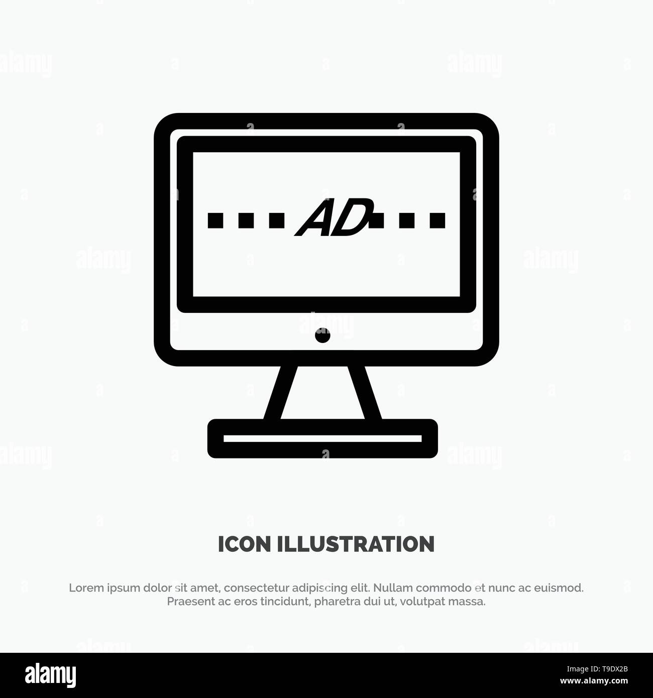 Tv advertisement screen Stock Vector Images - Alamy