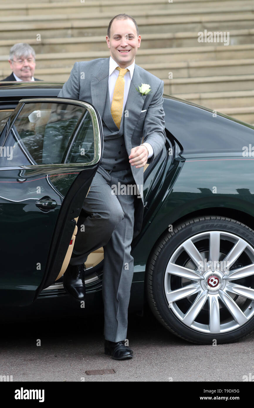 Lord Frederick Windsor arrives at St George's Chapel in Windsor Castle ...
