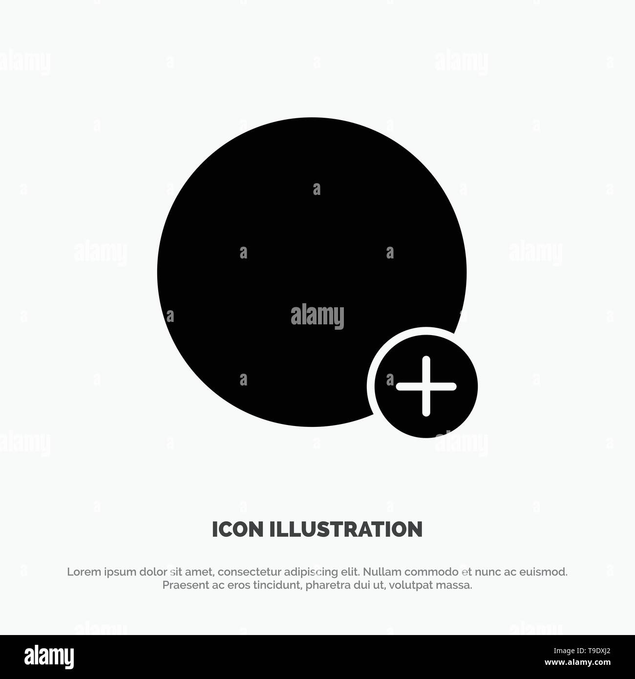 Glass plus glyph Stock Vector Images - Alamy