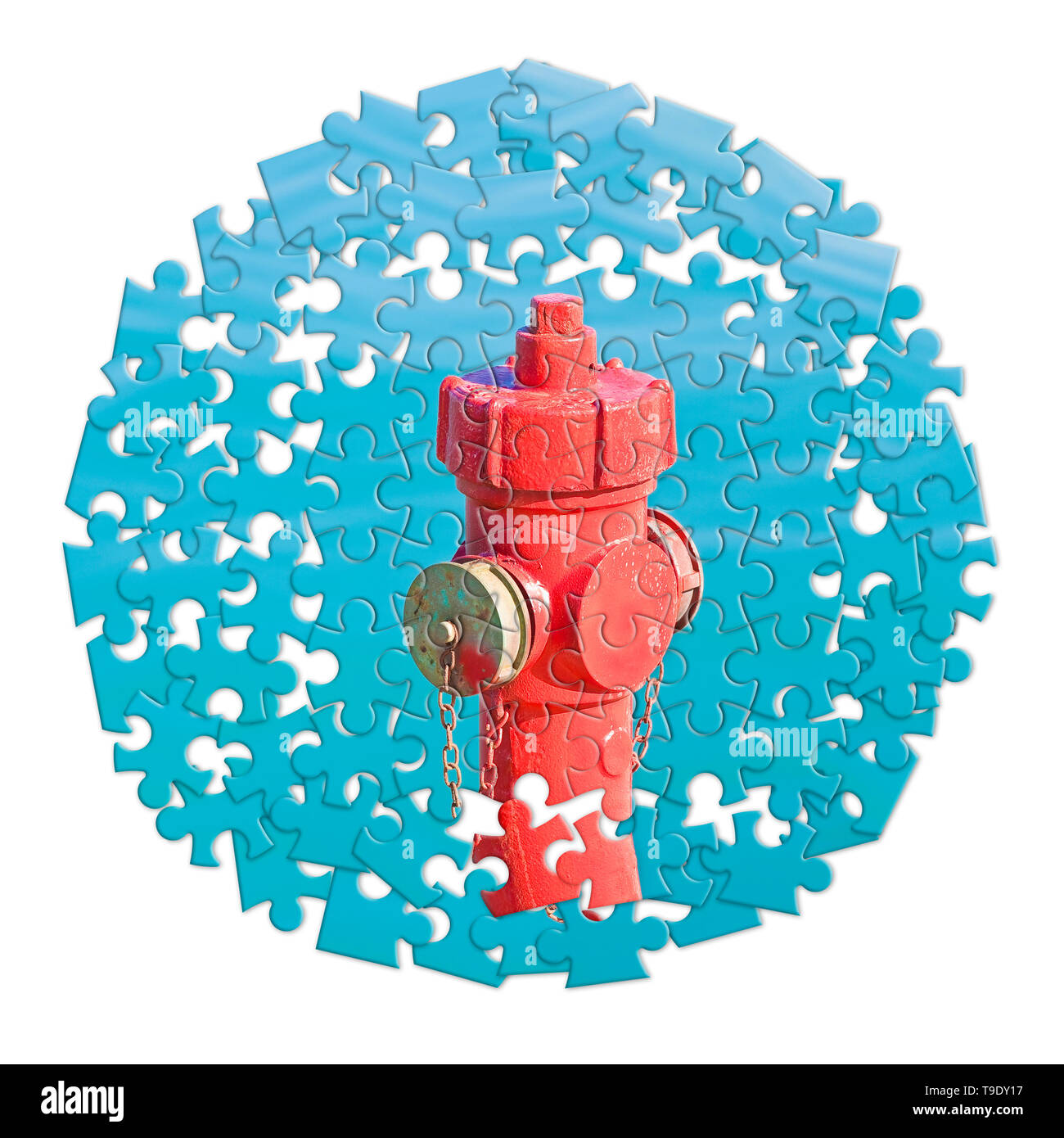 Manage your fire prevention plan - Red fire hydrant against a water ...