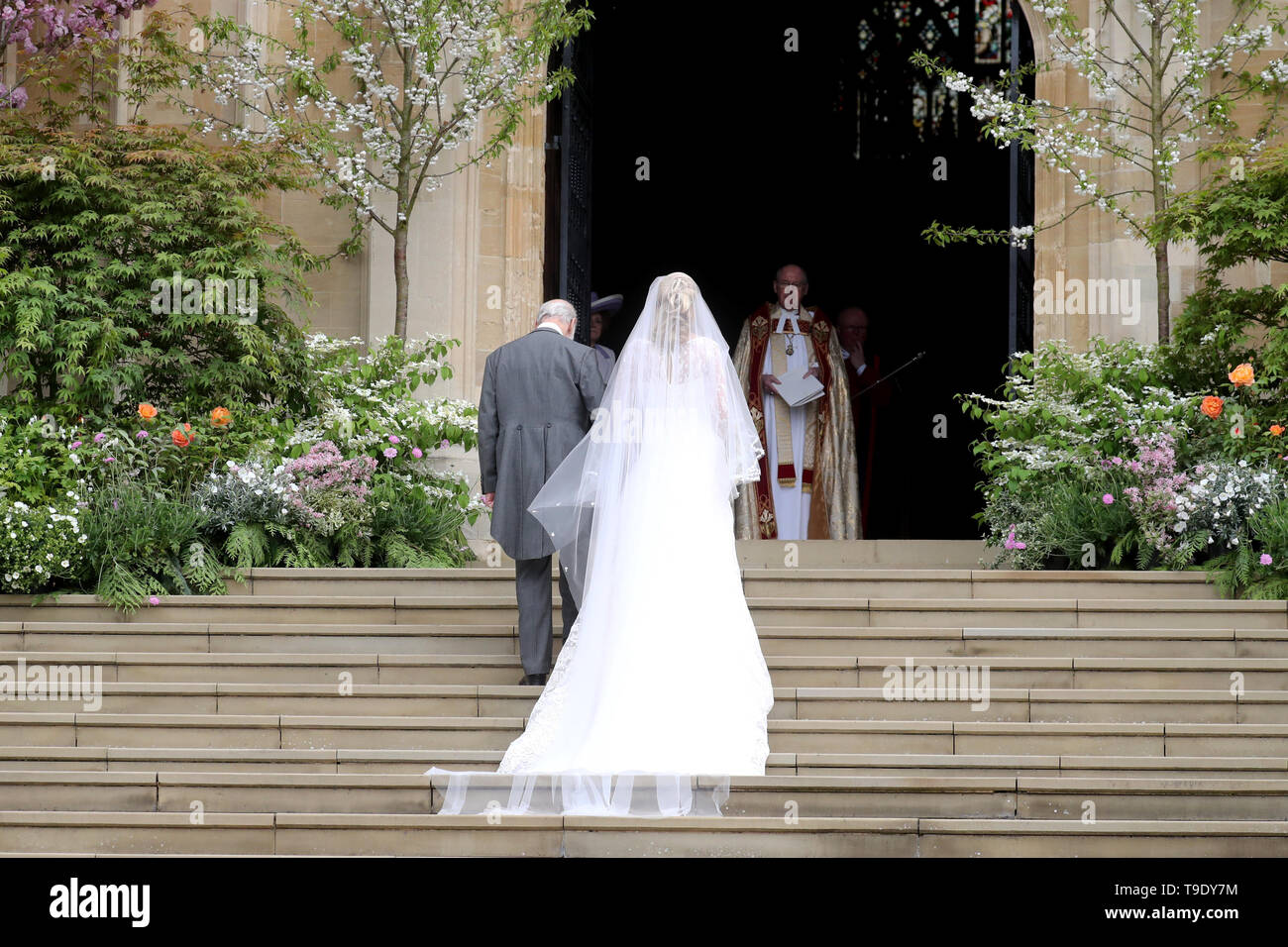 Lady Gabriella Windsor with her father Prince Michael of Kent arrive ...