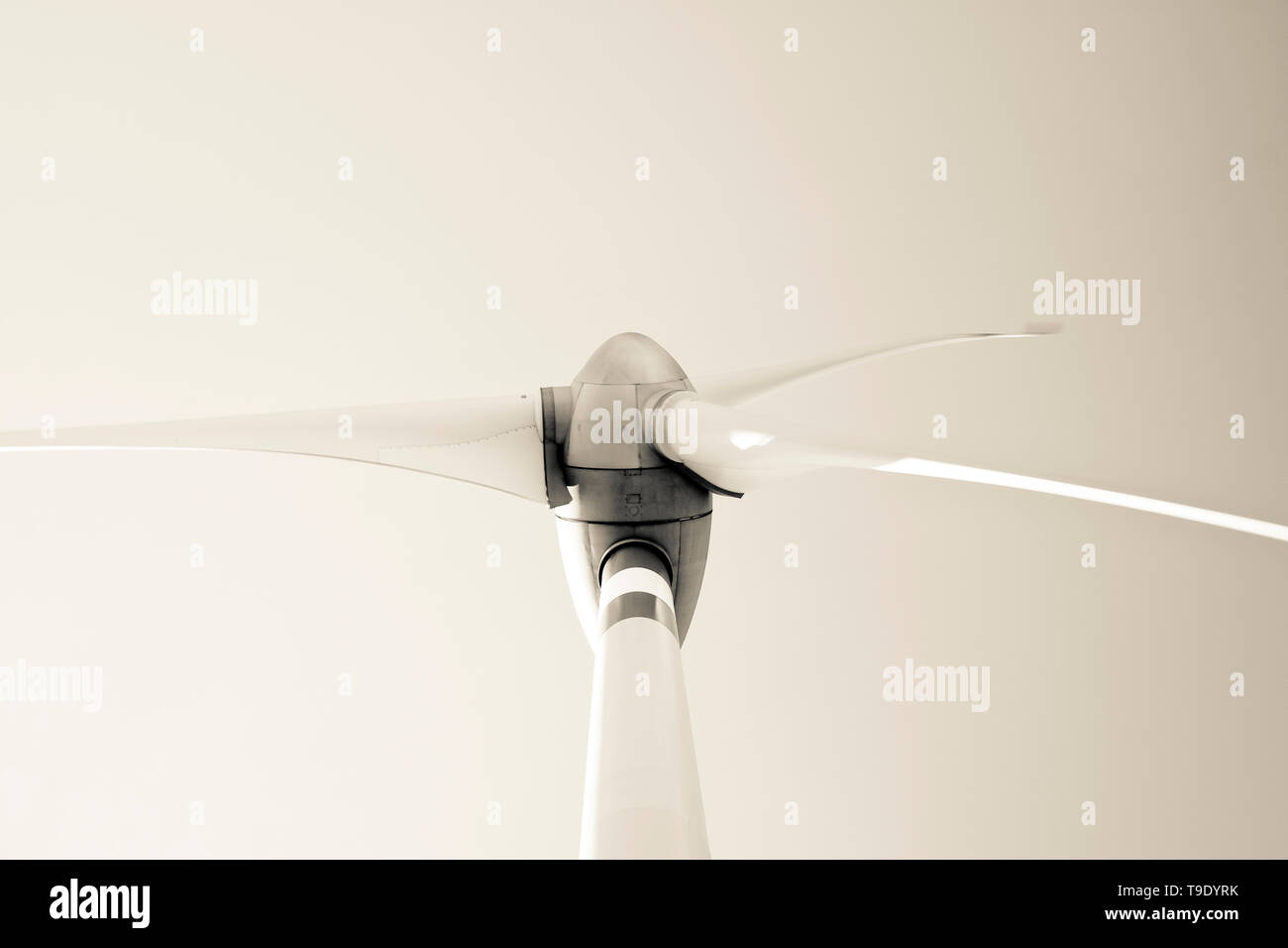 Wind Turbine concept - high key and toned image Stock Photo - Alamy