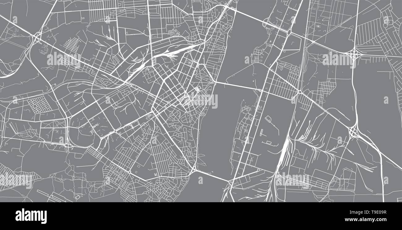 Urban vector city map of Voronezh, Russia Stock Vector Image & Art - Alamy