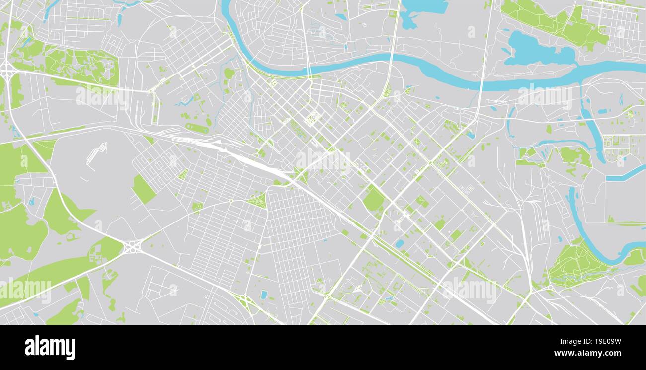 Urban vector city map of Tyumen, Russia Stock Vector Image & Art - Alamy