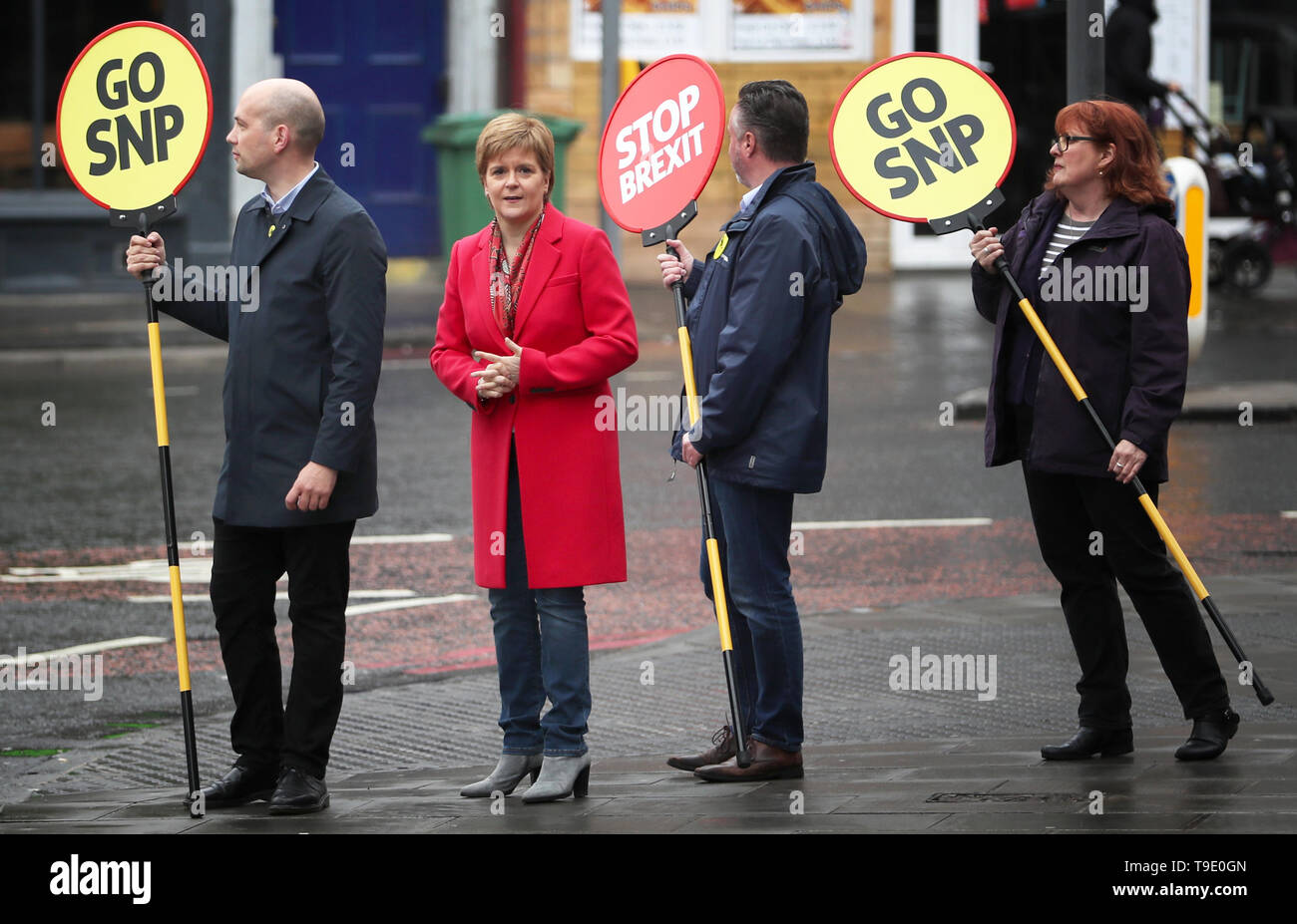First Minister Nicola Sturgeon campaigns alongside lead SNP European ...