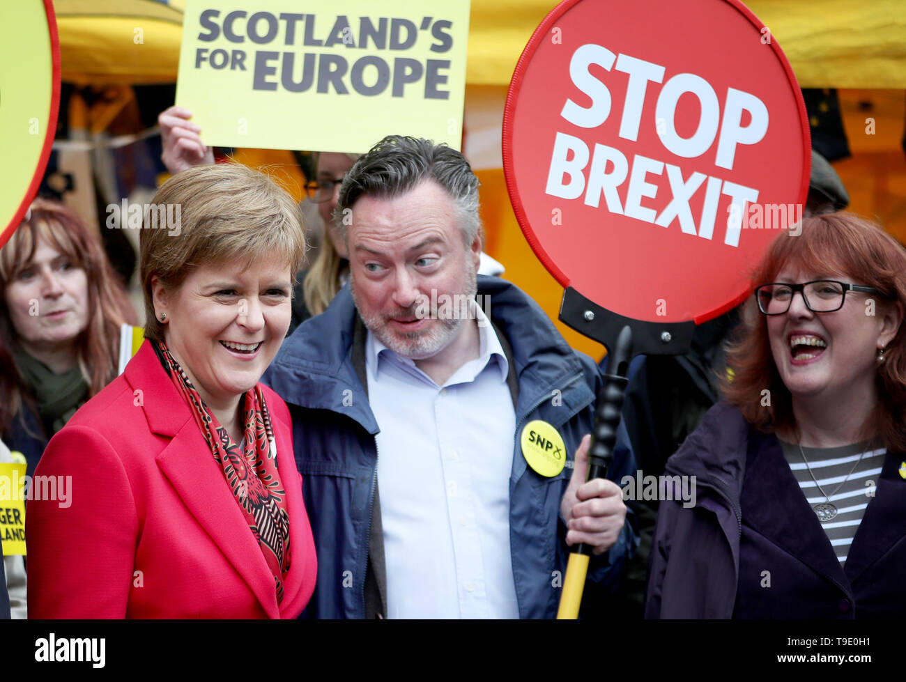Snp european election candidate alyn smith mep campaigns in leith hi ...
