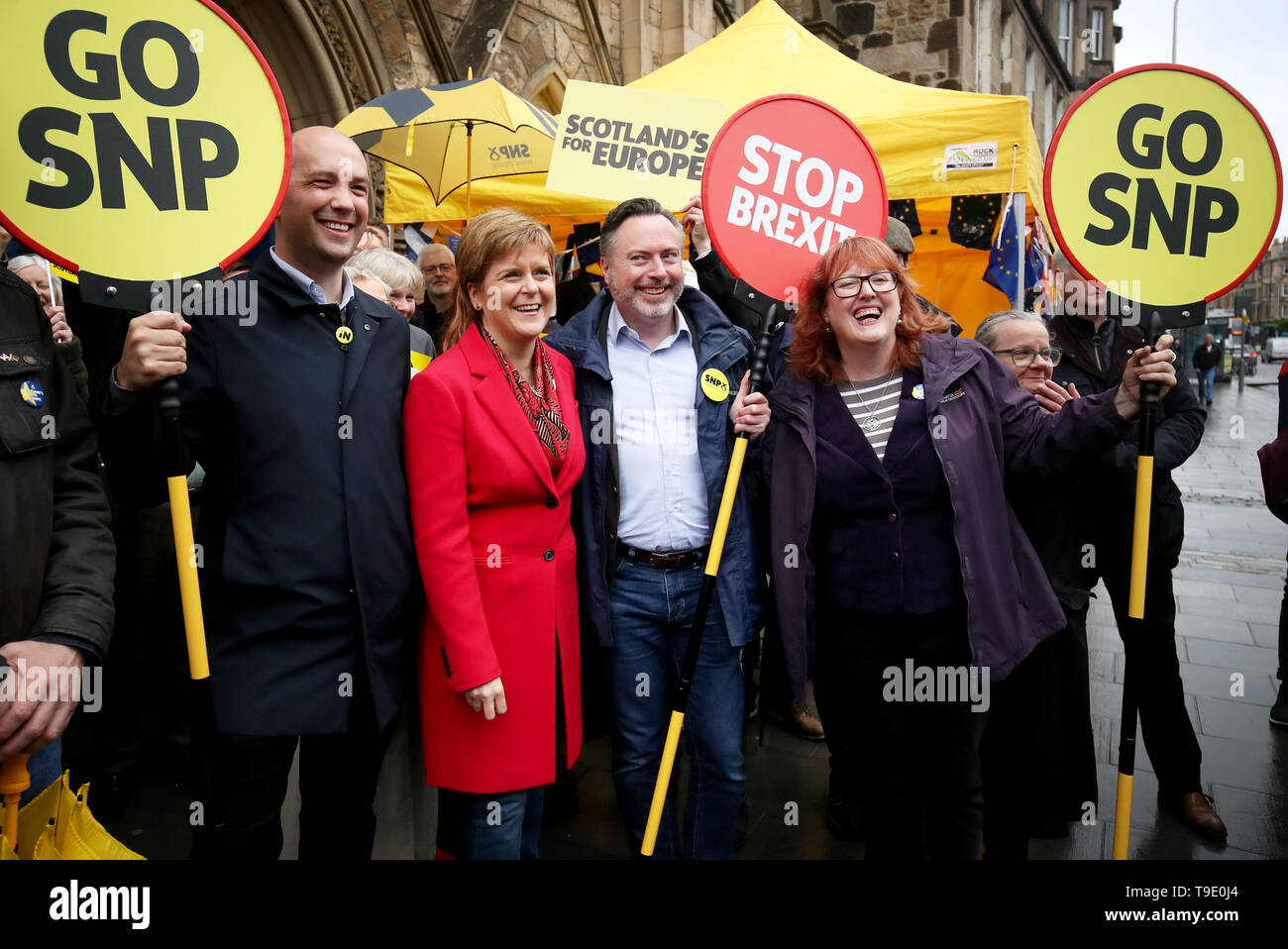 First Minister Nicola Sturgeon campaigns alongside lead SNP European ...