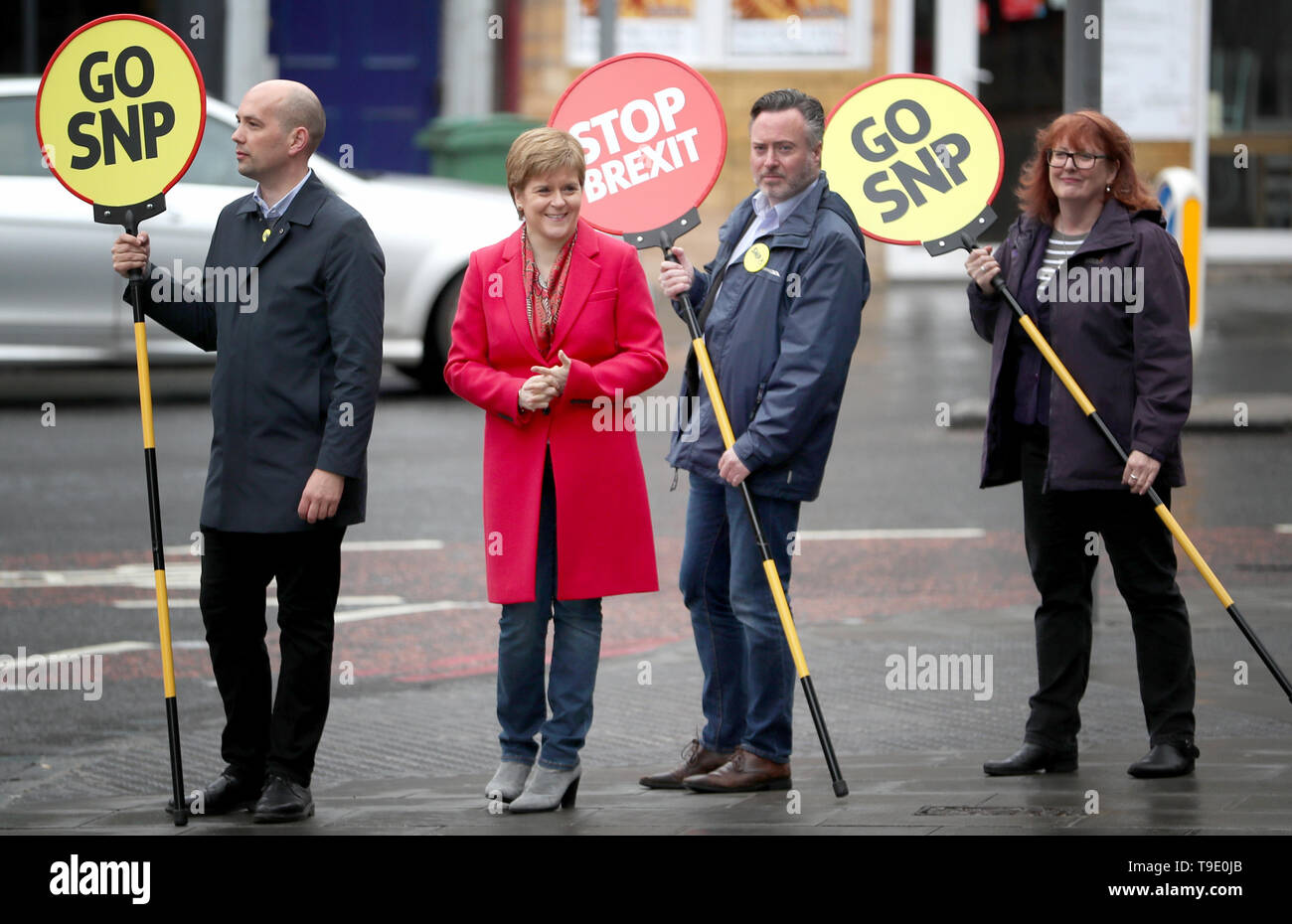 First Minister Nicola Sturgeon campaigns alongside lead SNP European ...