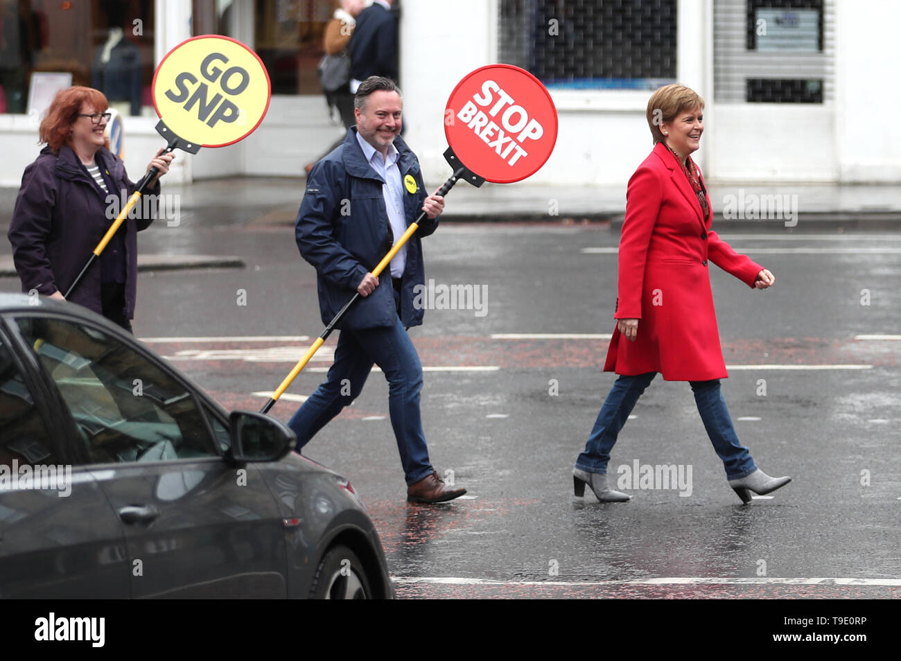 First Minister Nicola Sturgeon campaigns alongside lead SNP European ...