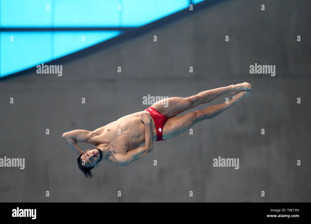 Canada's Francois Imbeau-Dulac in the 3m Spinrgboard Semi-Final during ...