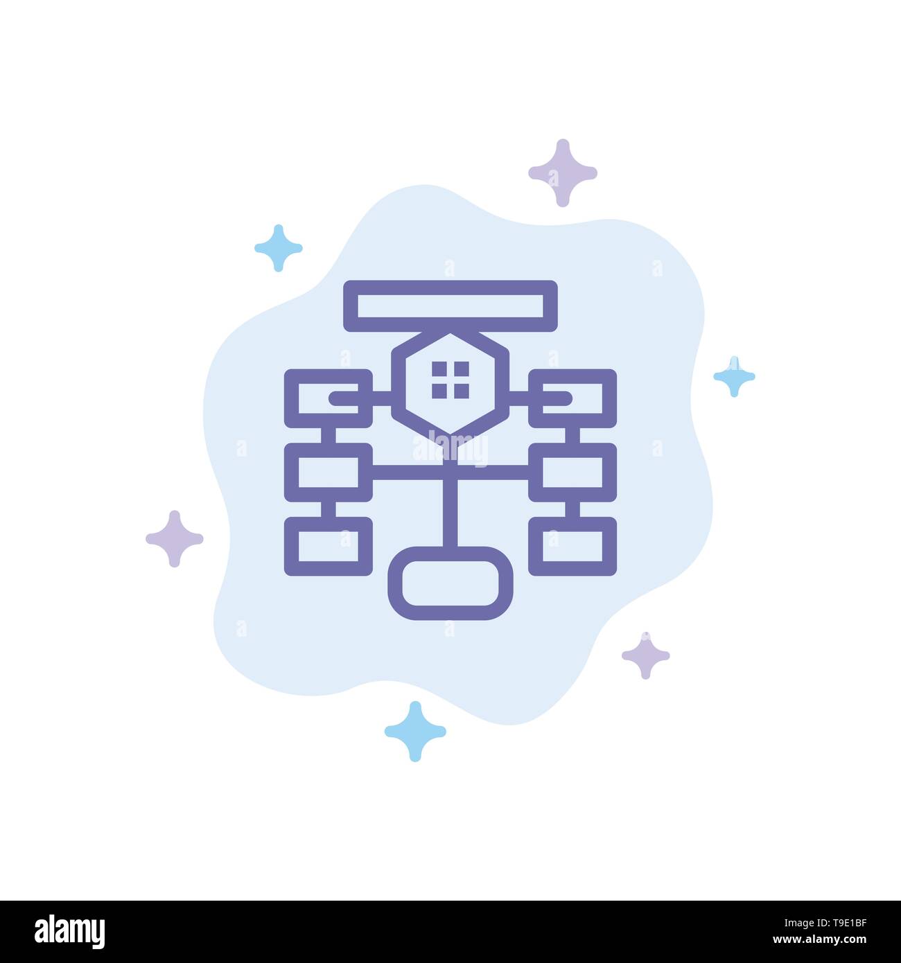 Glowing blue flowchart diagram hi-res stock photography and images - Alamy