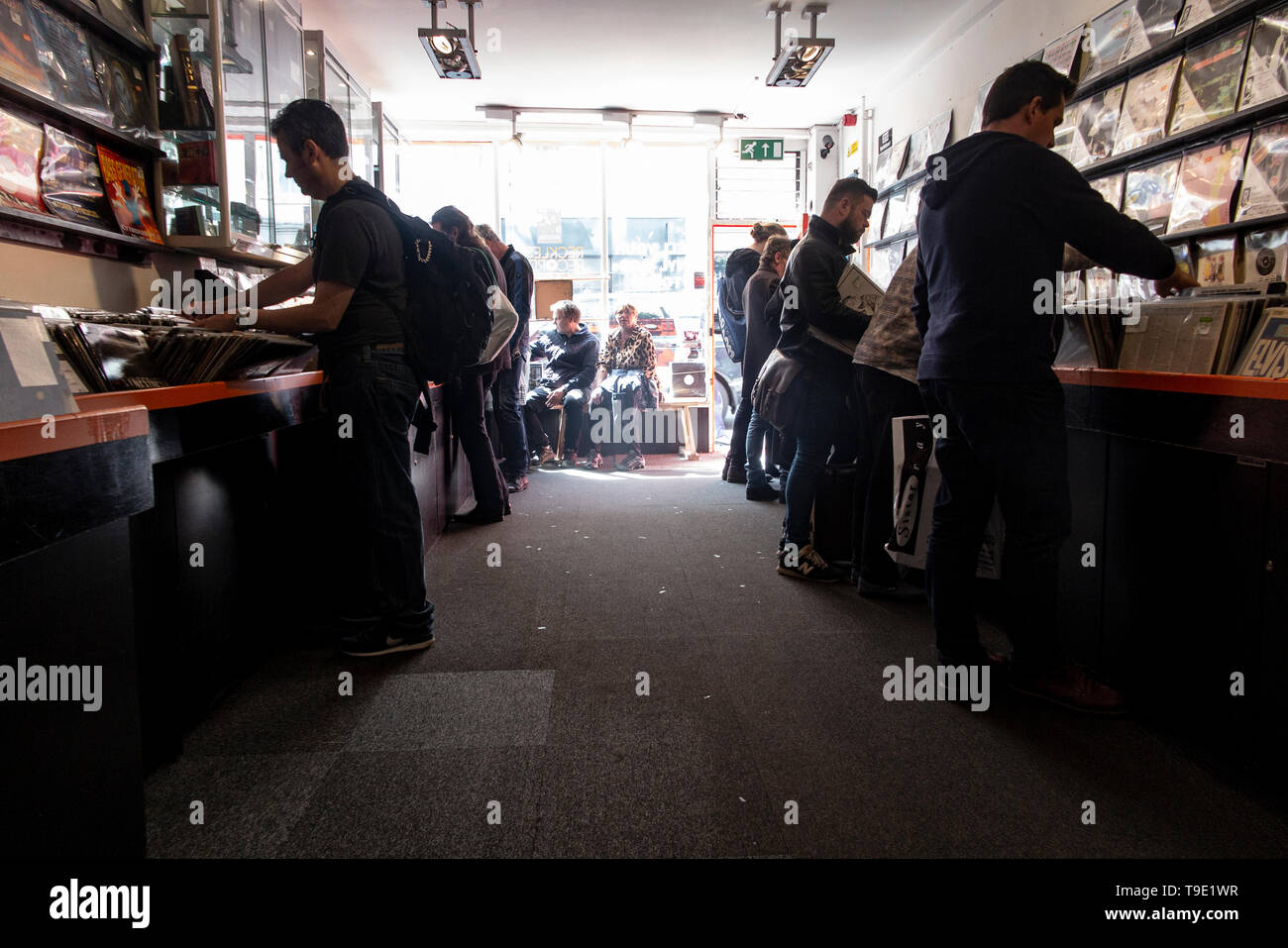 The interior of a record shop , Reckless Records in Soho Stock Photo ...