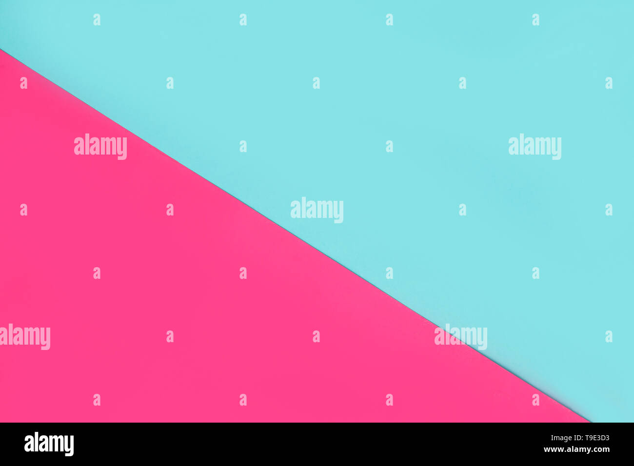 Flat lay of pink and blue background for text. Pastel colors Stock ...