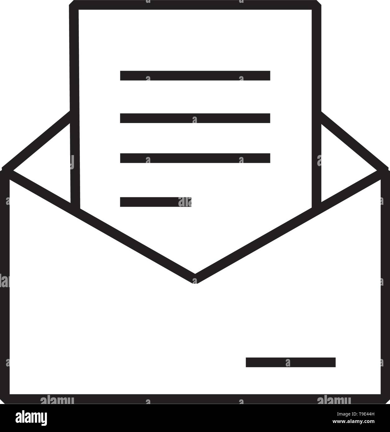 Email and letter sign symbol vector isolated on white background Stock ...