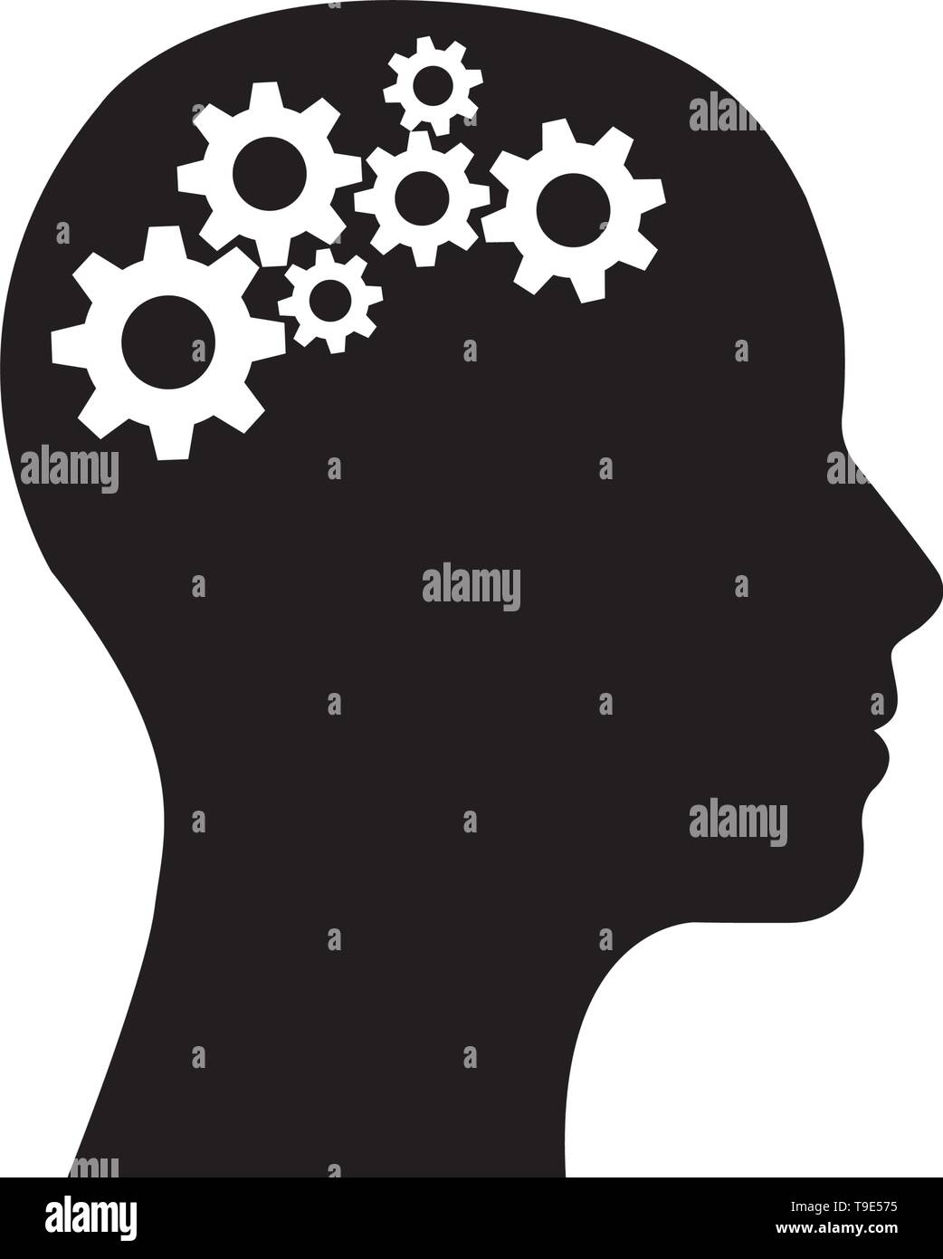 Head gears thinking intelligence Stock Vector Images - Alamy