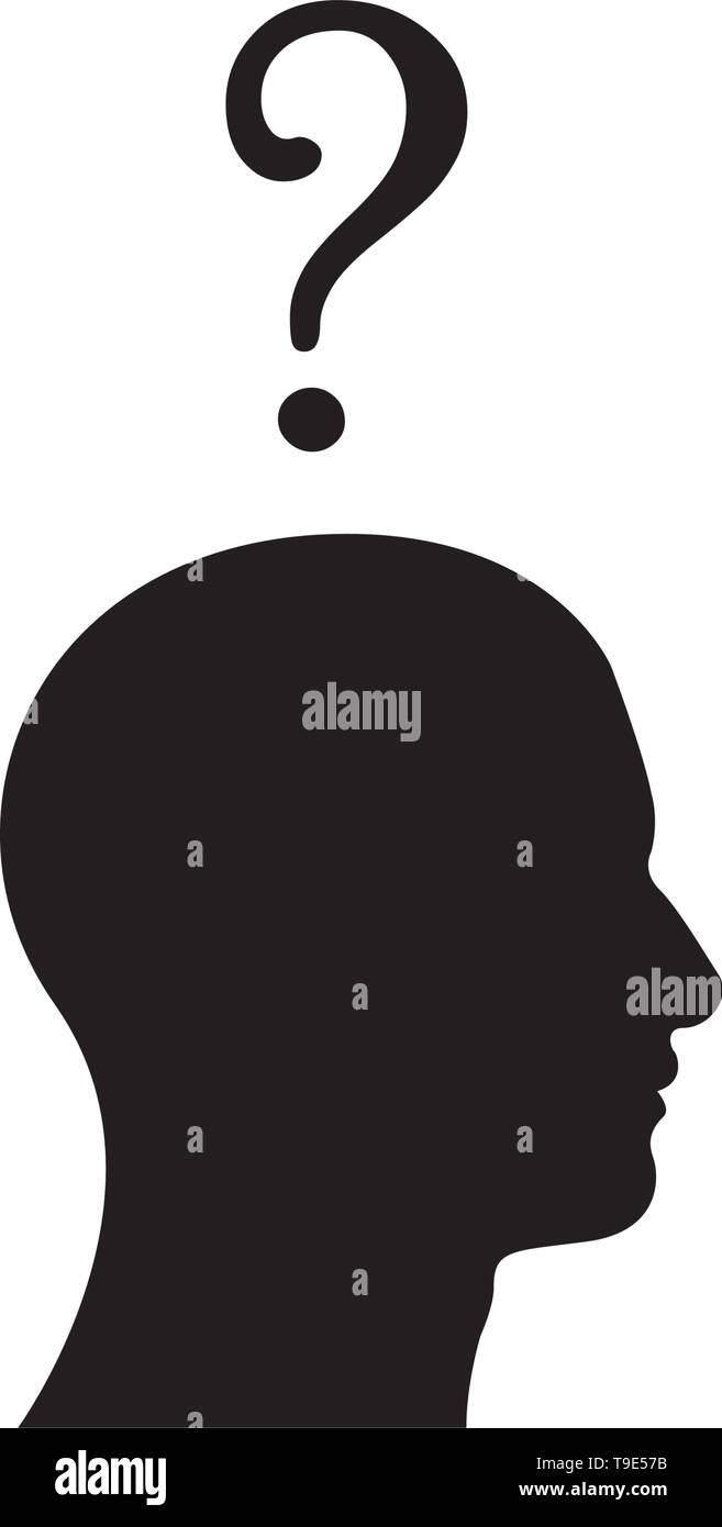 Head Silhouette Question Mark High Resolution Stock Photography and ...