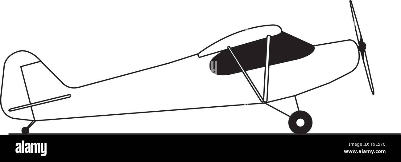 Hobby airplane side view illustration vector isolated Stock Vector ...