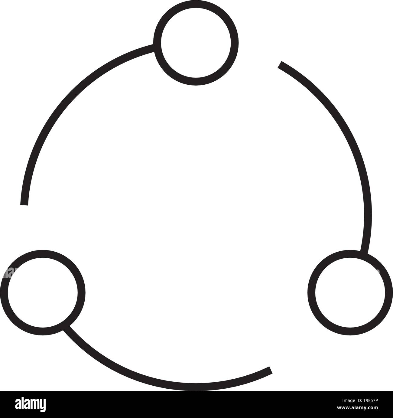 infinite loop circle logo illustration vector on white background Stock ...