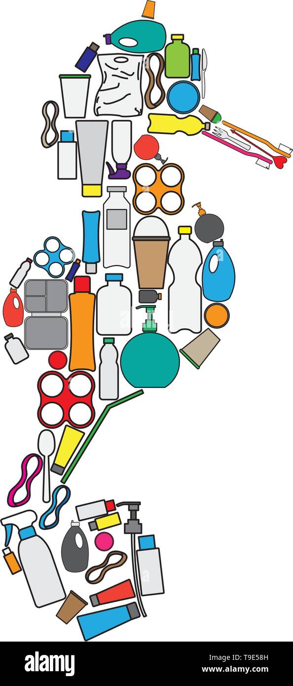 Art from rubbish Stock Vector Images - Alamy