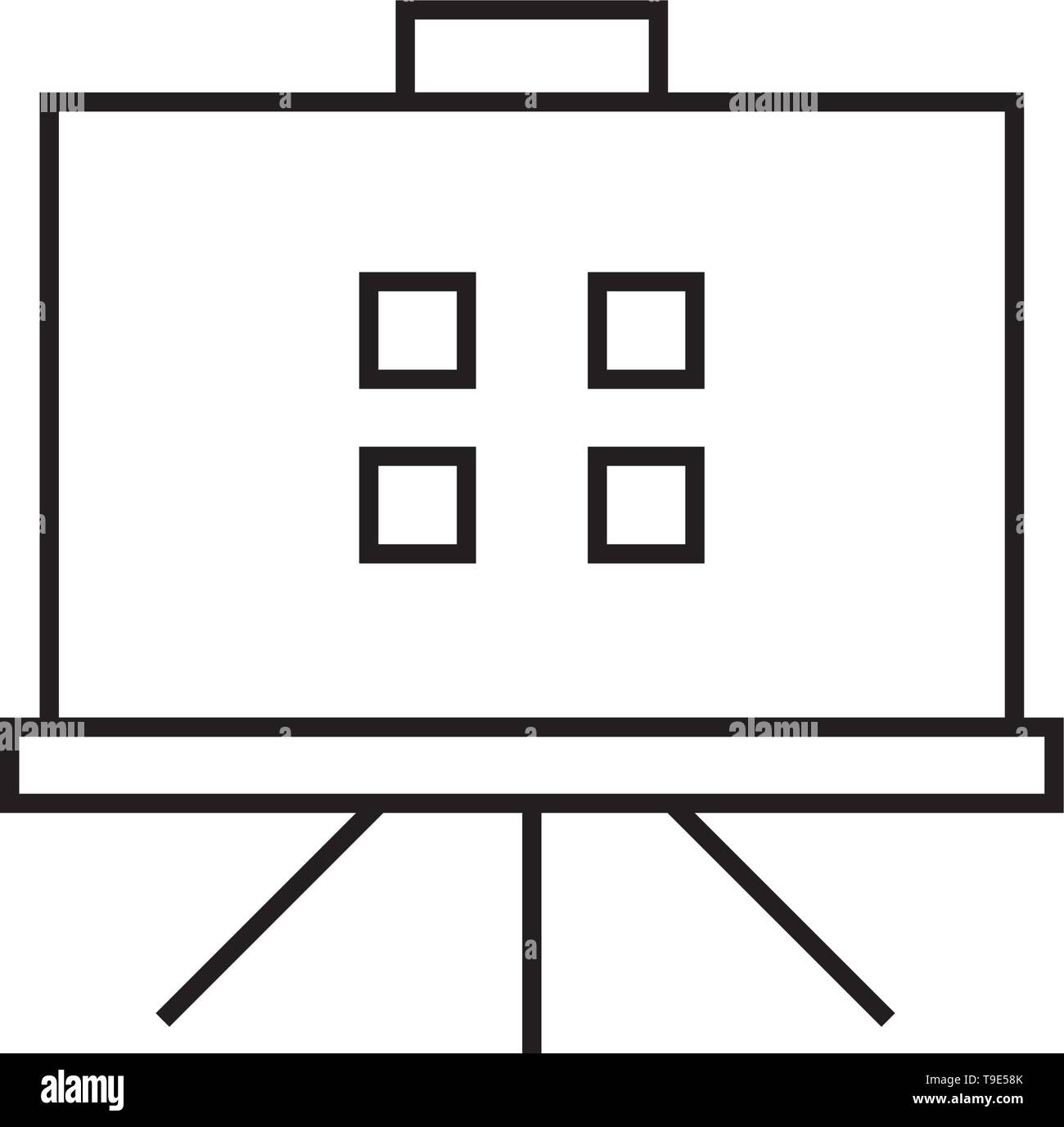 Presentation board symbol illustration vector on white background Stock ...