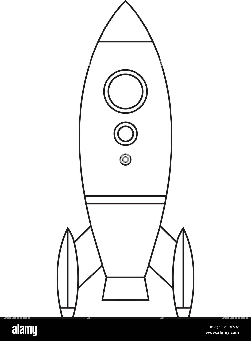 Illustration of a space rocket in vector format isolated on white ...